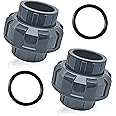 Amazon.com: 2PCS PVC Union Coupling Pipe Fitting, 2 Inch PVC Slip Union ...