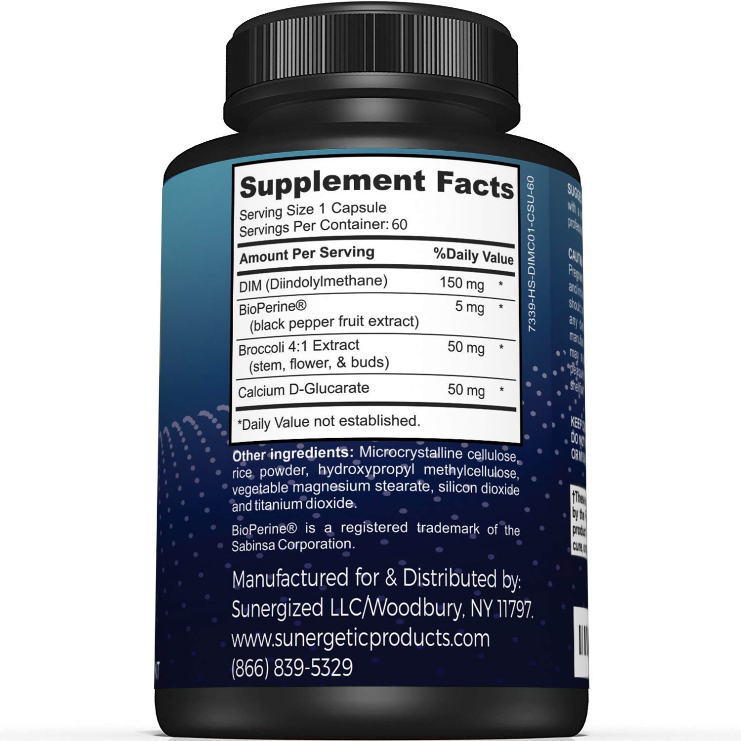 Premium DIM Supplement–Includes 150mg of DIM (diindolylmethane ...