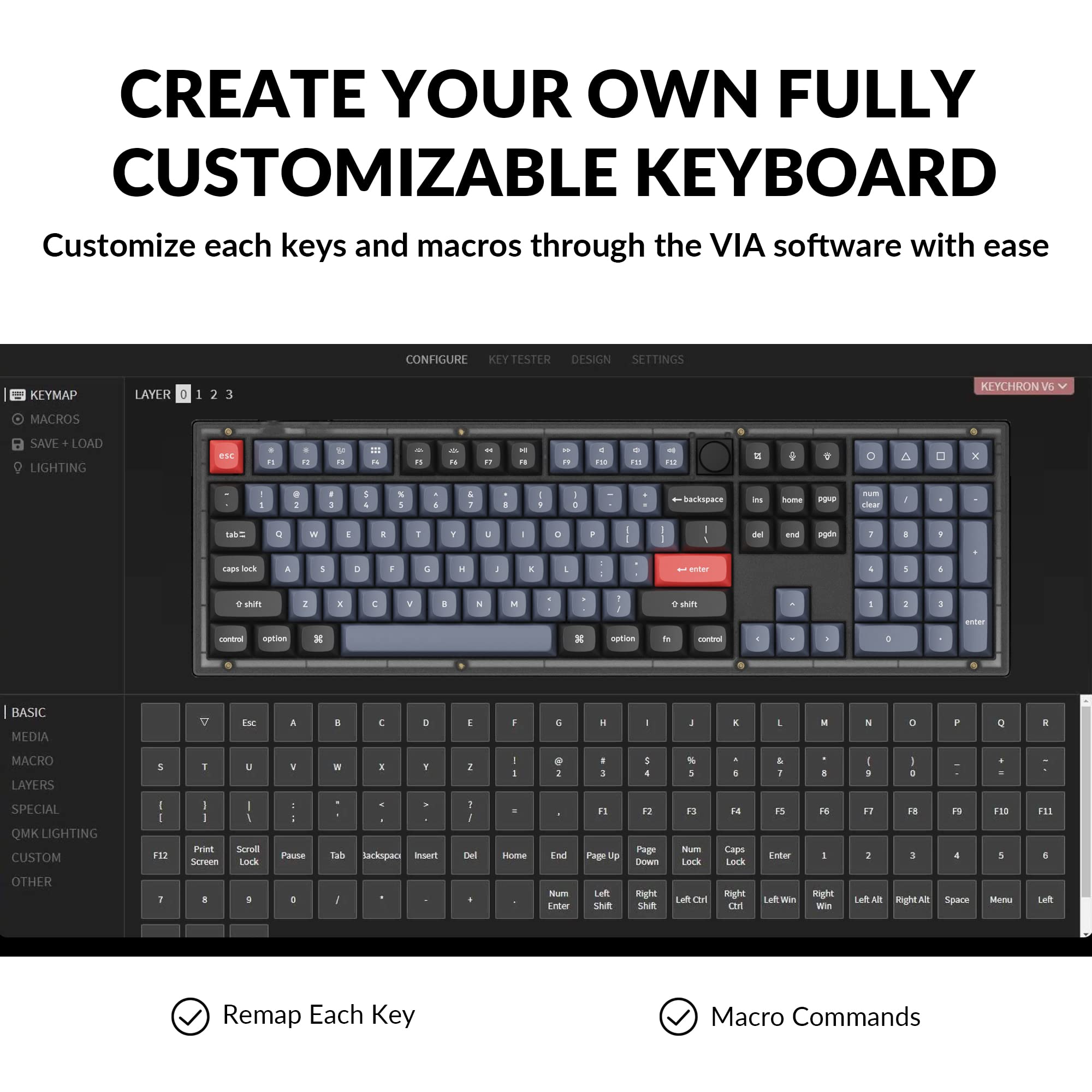 Mua Keychron V6 Wired Custom Mechanical Keyboard Knob Version, Full ...