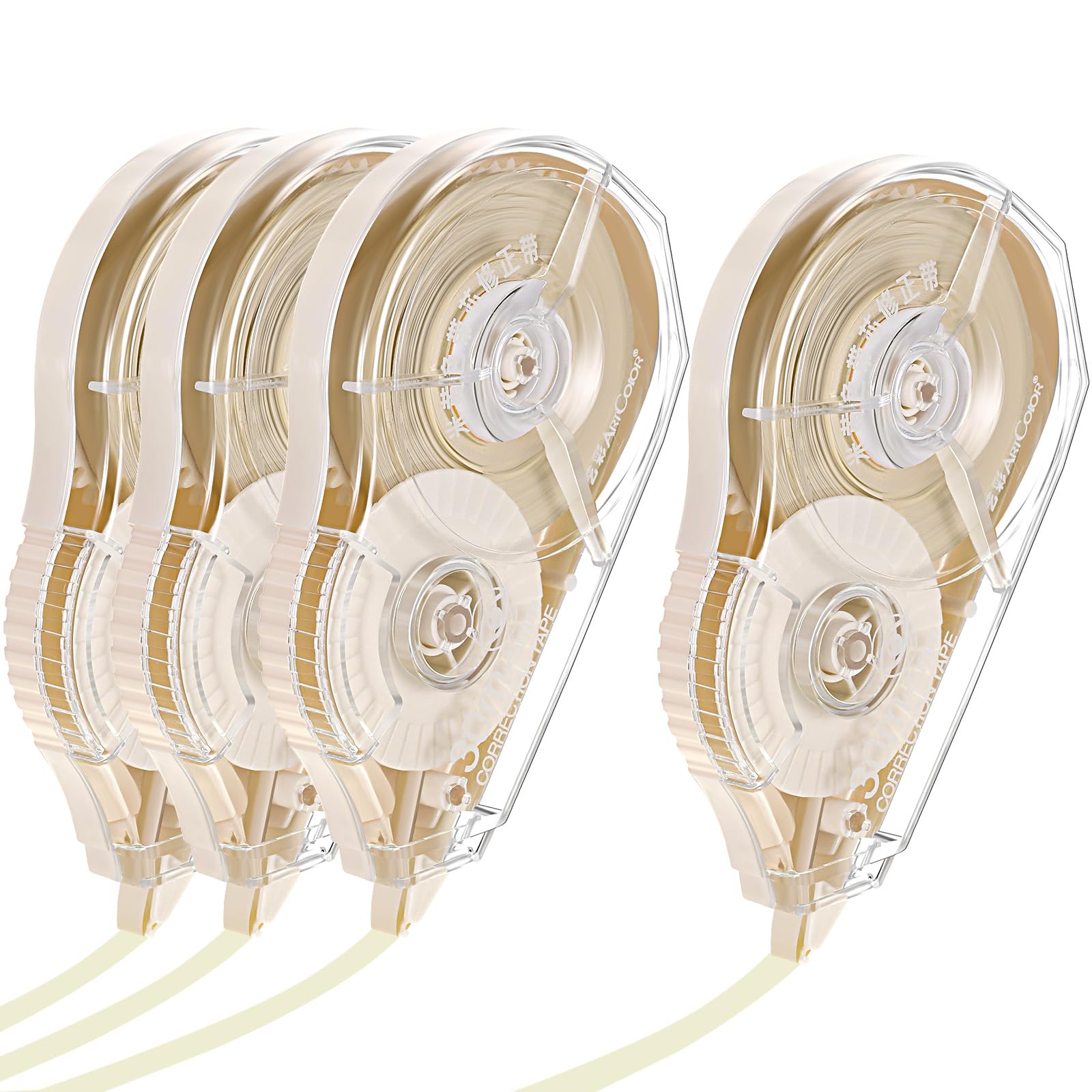 Zonon Correction Tape Cream Color Beige Corrective Tape Eraser 100 Feet ...