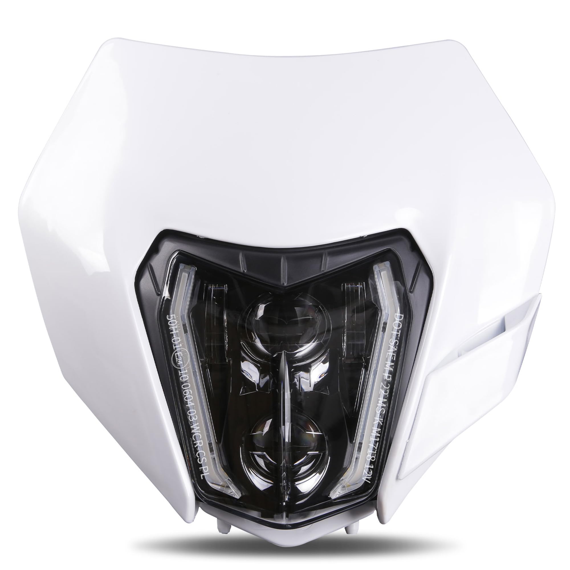 RAMJET4X4 LED Motorcycle Headlight Dirt Bike DRL Headlamp with Bezel ...