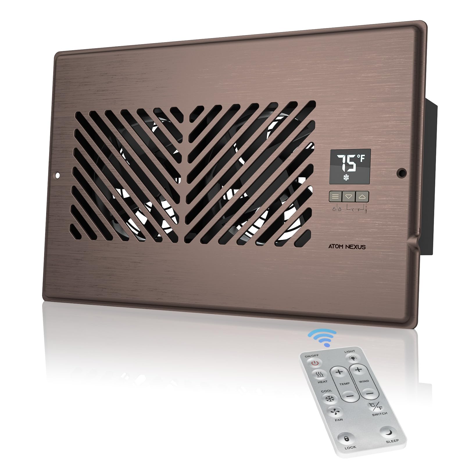 ATOM NEXUS AirBlaze Z6, Quiet Register Booster Fan Fits 6”x10” Register ...