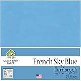 Amazon.com: Baby Blue Cardstock - 12 x 12 inch - 65Lb Cover - 25 Sheets ...