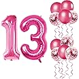 Amazon.com: Large - Pink 13 Balloon Number, 40 Inch Number 13 Balloons ...