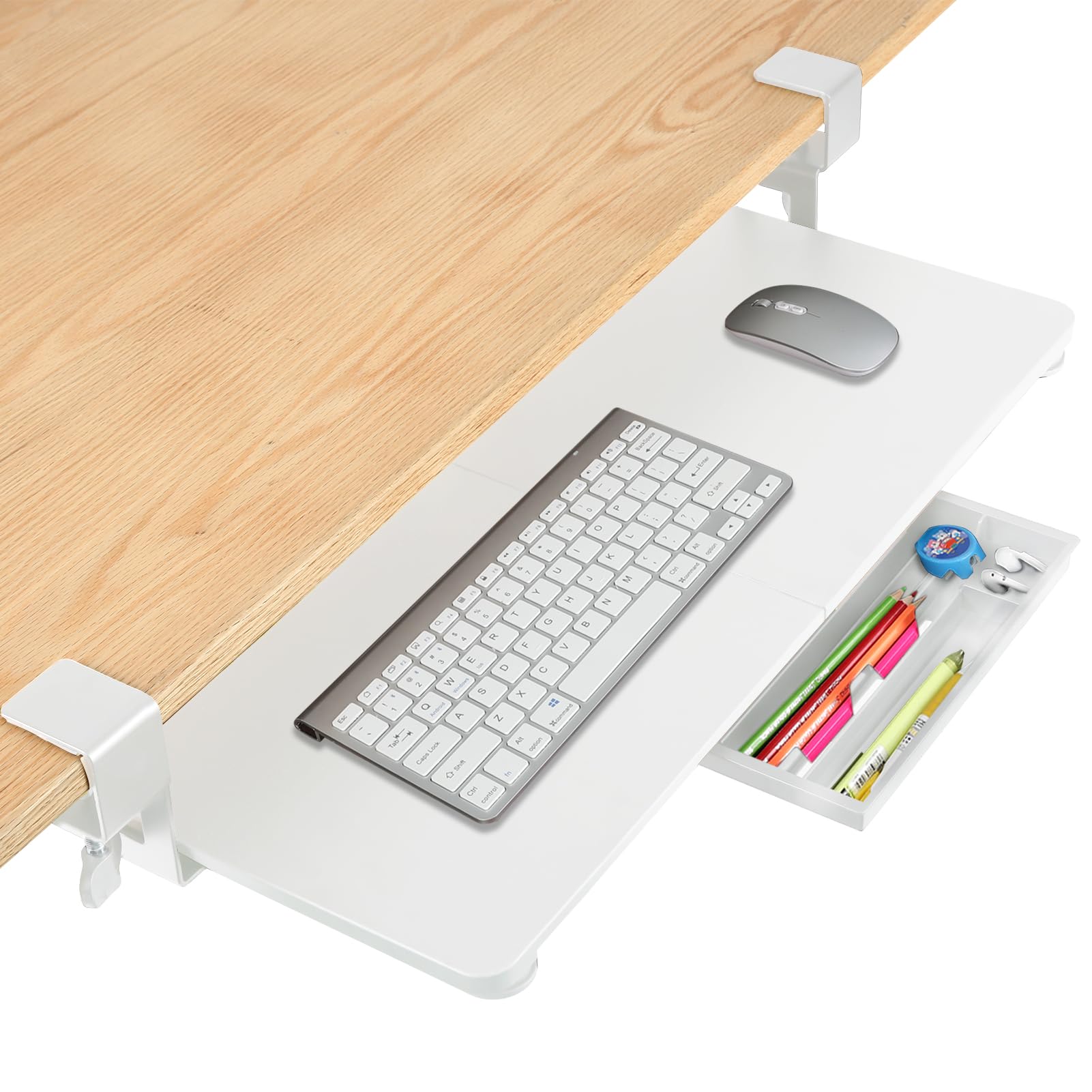 KAHOYI Desktop Keyboard Tray, Pull-Out Under The Table, 26.77 "X 11.81 ...