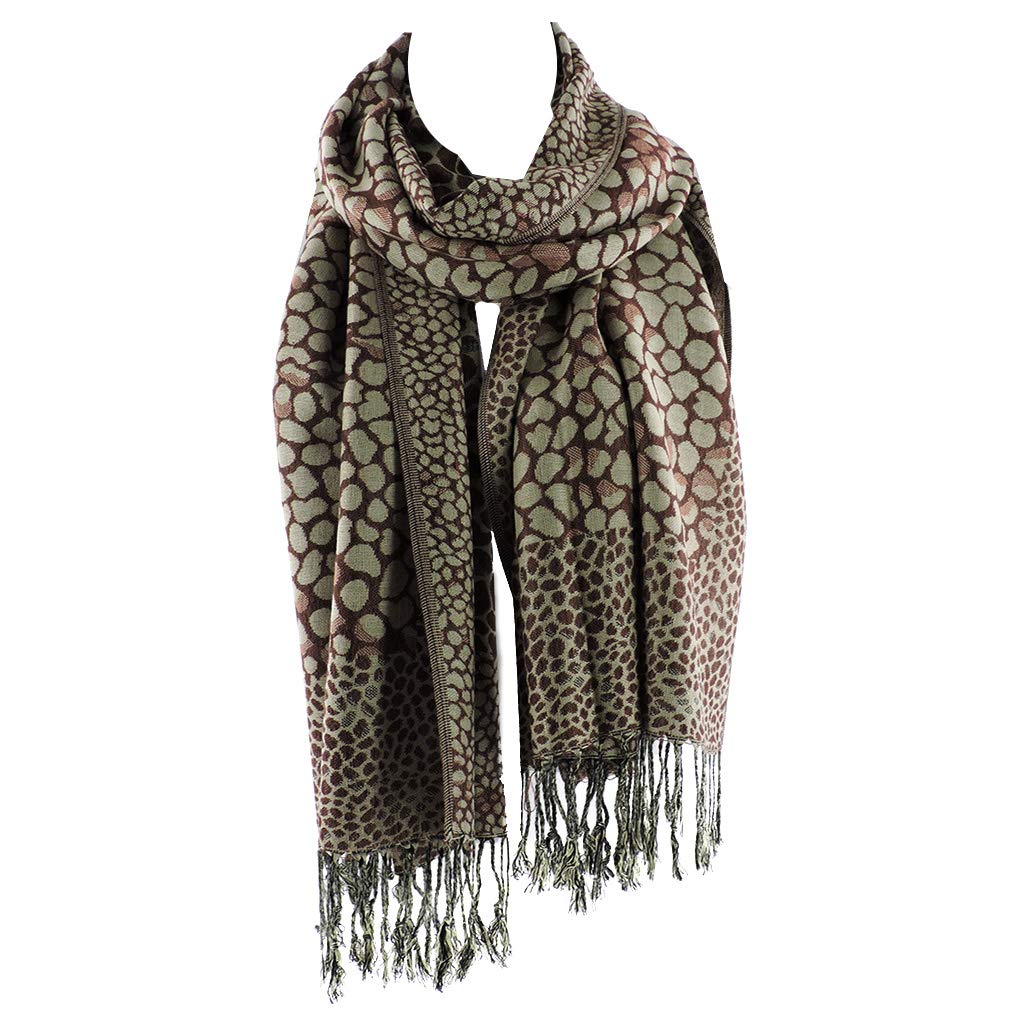 Silver Fever Pashmina-Leopard Animal Print Shawl- Stylish Soft Scarf ...