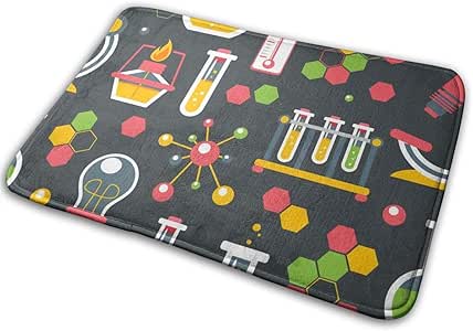 Stazary Science Theme Chemistry Laboratory Soft Non Slip Absorbent Bath ...