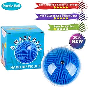 Amazon.com: Mini 3D Magic Maze Puzzle Ball Cube Game Globe Sphere Bulk ...