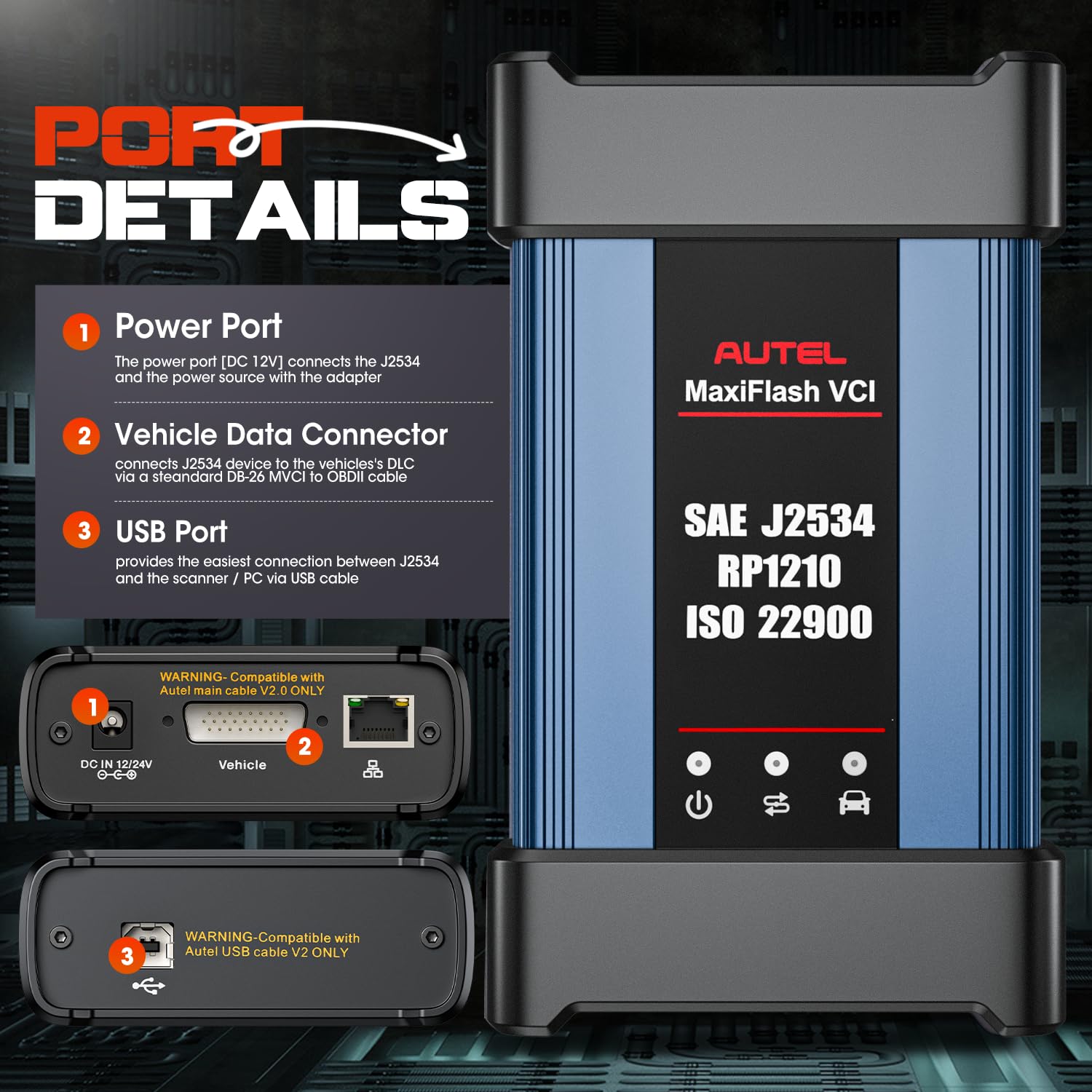 Autel MaxiFlash Elite J2534 VCI, 2025 Enhanced Automotive ECU Programming Pass-Thru, CAN FD DoIP ...