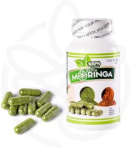 Moringa Oleifera Capsule Supplement | 100 Capsules - 500MG : Amazon.ca ...