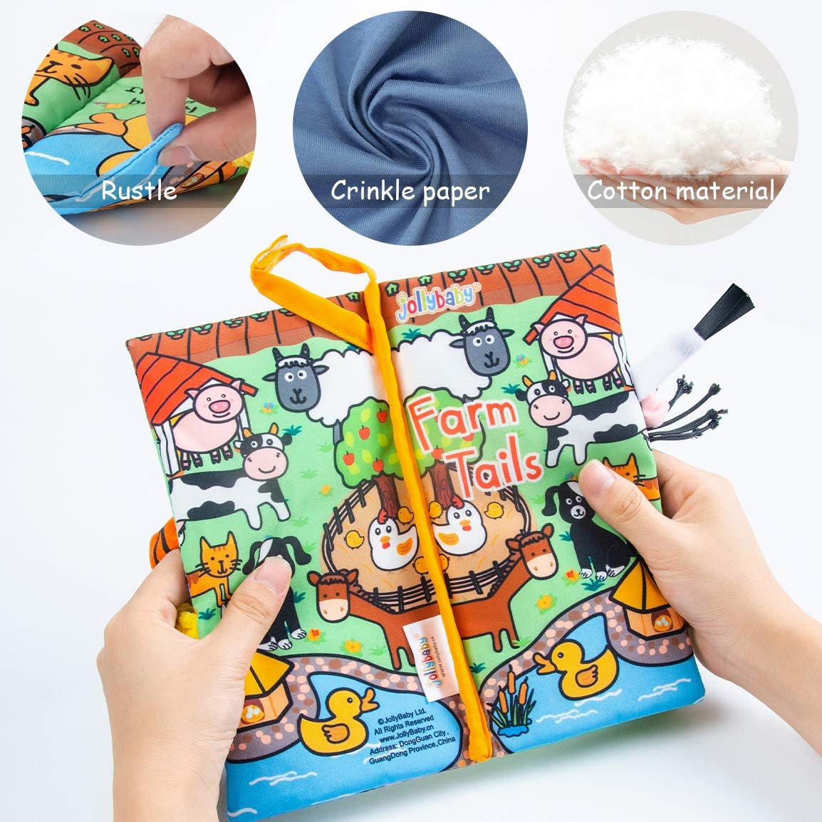 Eutionho Baby Soft Books, Bath Baby Cloth Book, First Year 3D Animals ...