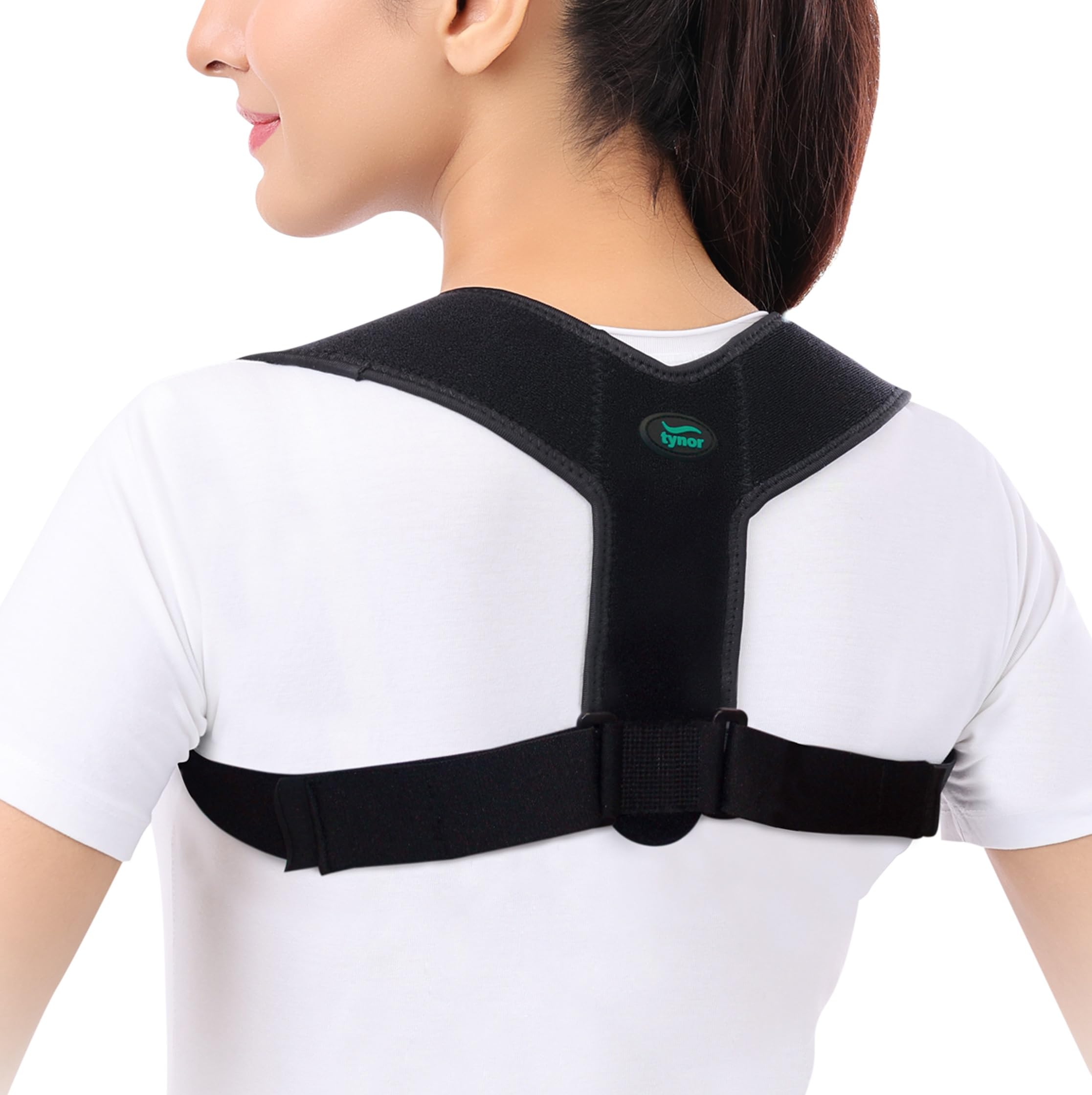 TYNOR Posture Corrector for Men & Women, Adjustable Upper Back Brace ...