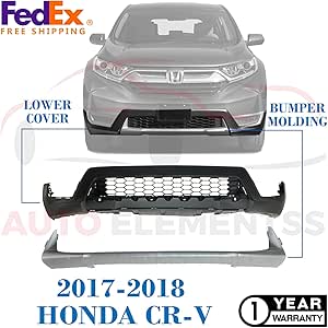 Amazon.com: New Front Textured Bumper Lower Cover + Molding For 2017 ...