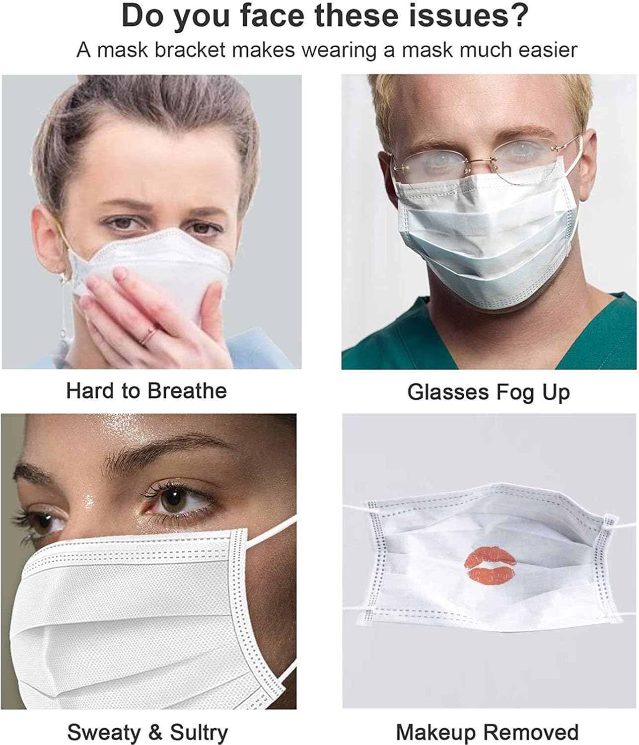 5 PCS Mask Bracket, 3D Silicone Breathing Bracket Internal Support ...