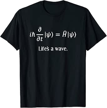 Amazon.com: Schrodinger Equation T-Shirt for Physicists Mathematicians ...