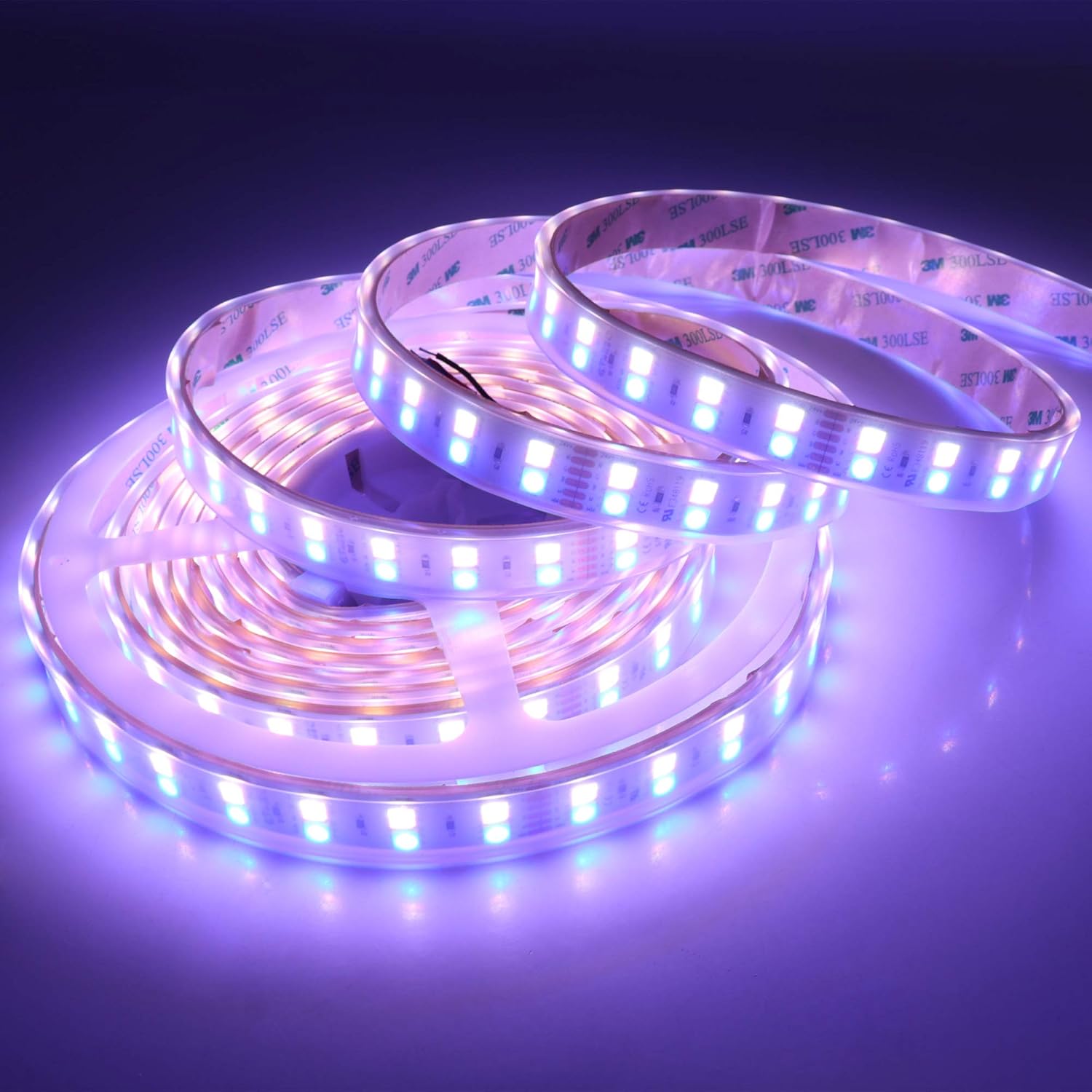 LTRGBW Double Row 5050 RGB-CCT Tunable White Color 600 LEDs 24V RGB-W ...