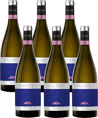 Aguazul Vino Verdejo D.O Rueda-6 Botellas de 750 ml - Total: 4500 ml ...