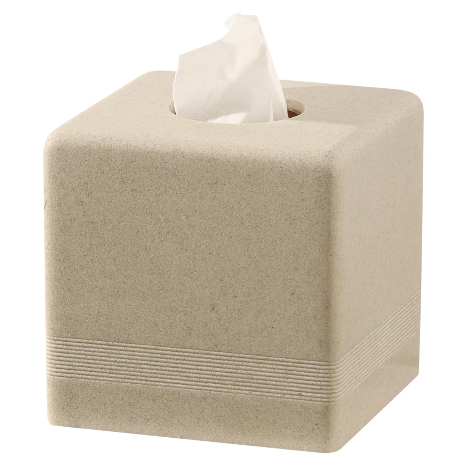 Haocoott Tissue Box Cover Square, Resin Facial Tissue Holder Covers ...