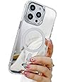 Amazon.com: Mirror Case for iPhone 14/iPhone 13 [Compatible with MagSafe] Cute Glass Glossy ...