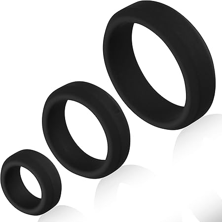 DUKESTON Anneaux de Pénis en Silicone Lot de 3 • Petit Moyen Grand ...