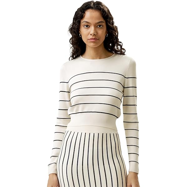 Splendid Women's Veronica Striped Sweater, Moonstone/Soft Vob at