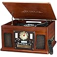 Amazon.com: Victrola 8-in-1 Bluetooth Record Player & Multimedia Center ...