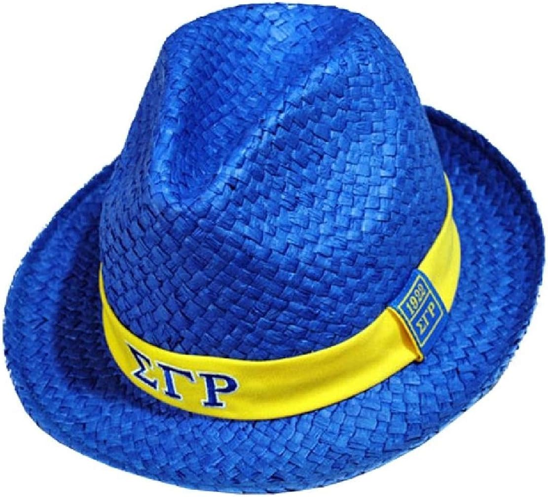 Sigma Gamma Rho Fedora Hat Royal Blue at Amazon Women’s Clothing store
