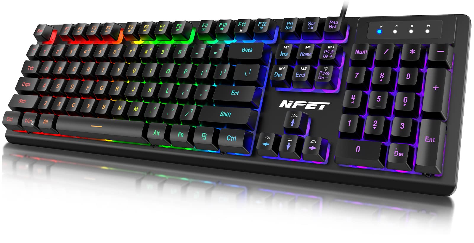 Mua NPET K10 Wired Gaming Keyboard, LED Backlit, Spill-Resistant Design ...