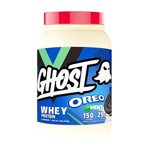 GHOST Whey Protein Powder, Oreo Mint - 2.2 LB Tub, 25G of Protein ...