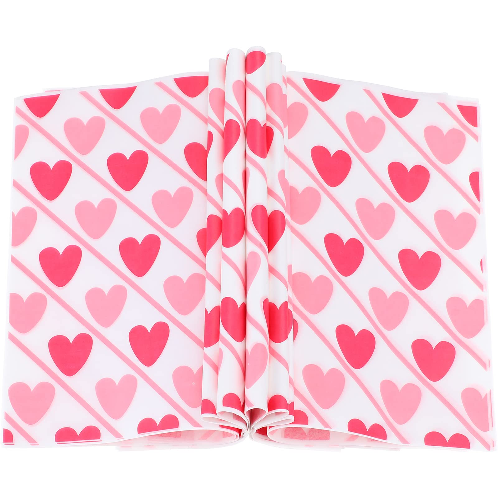 150 Pieces Valentine's Day Wax Paper Sheets for Food Heart Wrap Paper ...
