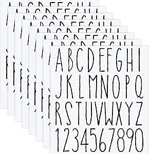 Amazon.com: 8 Sheets Vinyl Numbers Decals Self-Adhesive Vinyl Letters ...