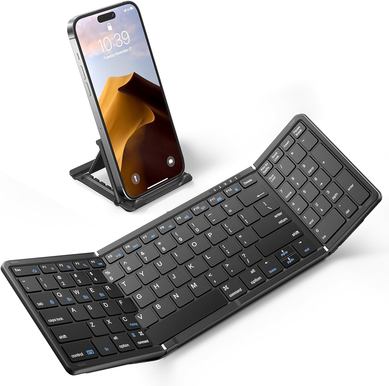 ZZR SEVEN Bluetooth Keyboard, Foldable Keyboard, Portable Keyboard ...