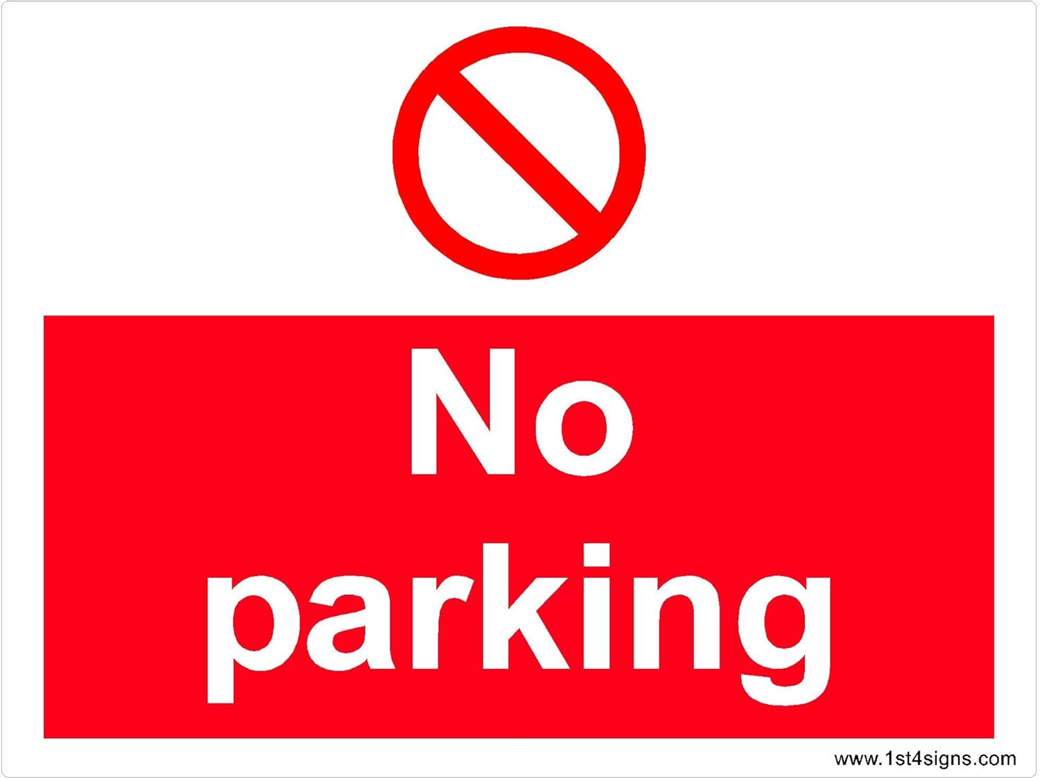 No Parking ~ Warning sticker ~ Self adhesive external or internal vinyl ...