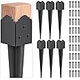 Amazon.com : Insaga 6PCS Fence Post Anchor Metal Ground Spike, Black ...