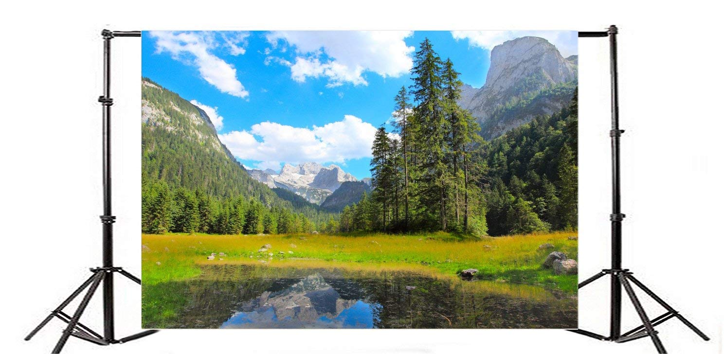 Laeacco 7x5FT Alps Mountain And Water Backdrop Natural Scenery ...