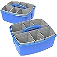 Amazon.com : Storex Large Classroom Caddy with Cups, 13 x 11 x 6.575 ...