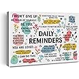 Amazon.com: Inspirational Daily Reminders Poster Canvas Wall Art for ...