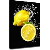 Amazon.com: CXHOSTENT Kitchen Pictures Wall Decor Fruit Lemon Canvas ...