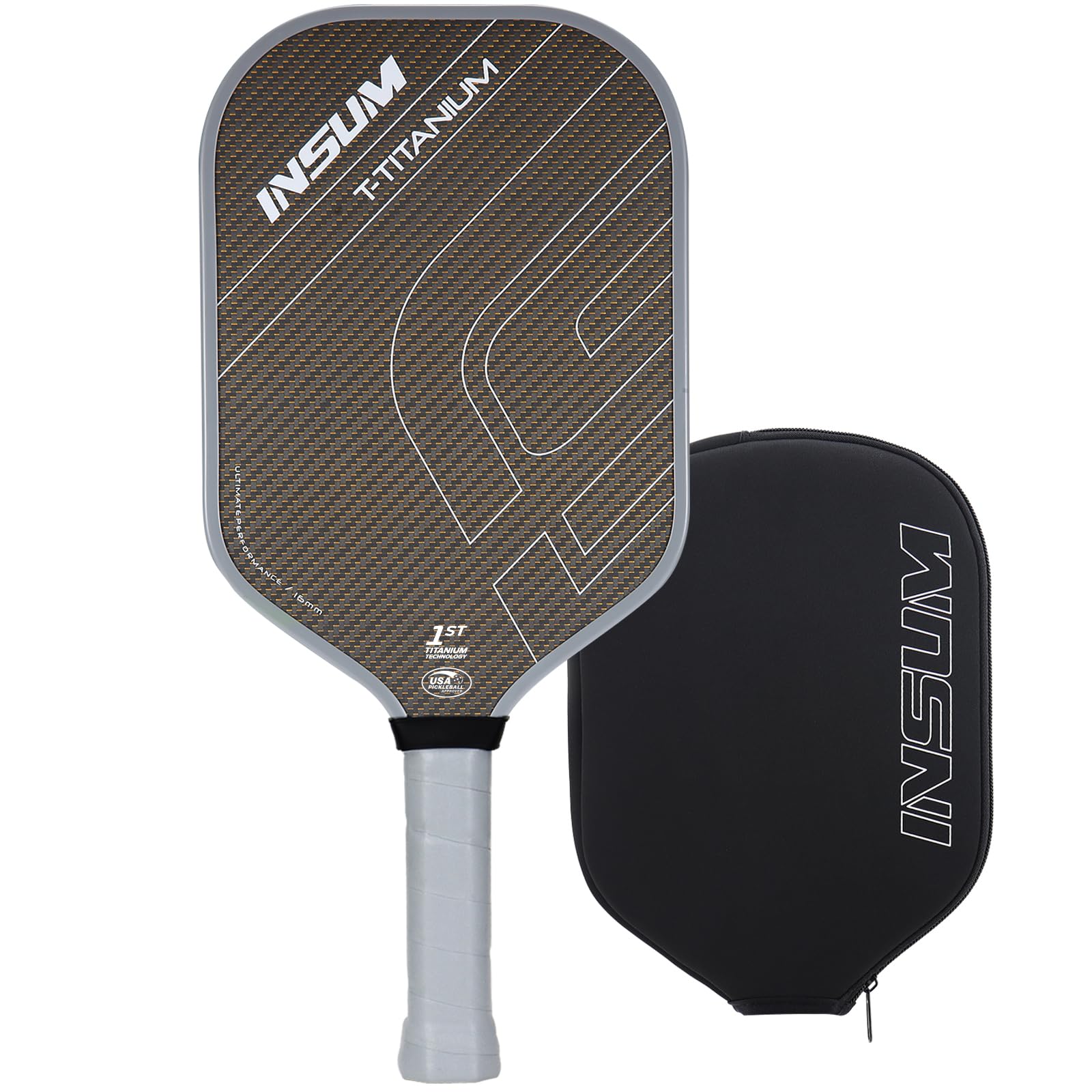 INSUM T-Titanium Pickleball Paddles,USAPA Approved,CTS-Carbon Titanium ...