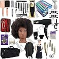 Amazon.com : 18 pcs Natural Hair Care & Braiding Cosmetology Student ...