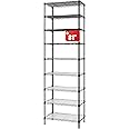 Amazon.com: Finnhomy 9-Tier Wire Shelving Unit Adjustable Steel Wire ...