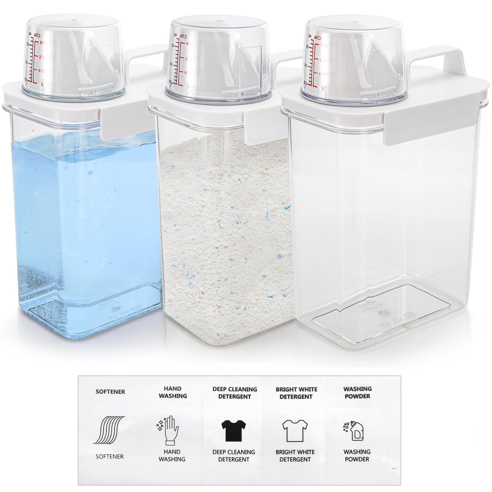 Covzoe 3 Pack Liquid Laundry Detergent Dispenser, 61 Oz Laundry Soap ...