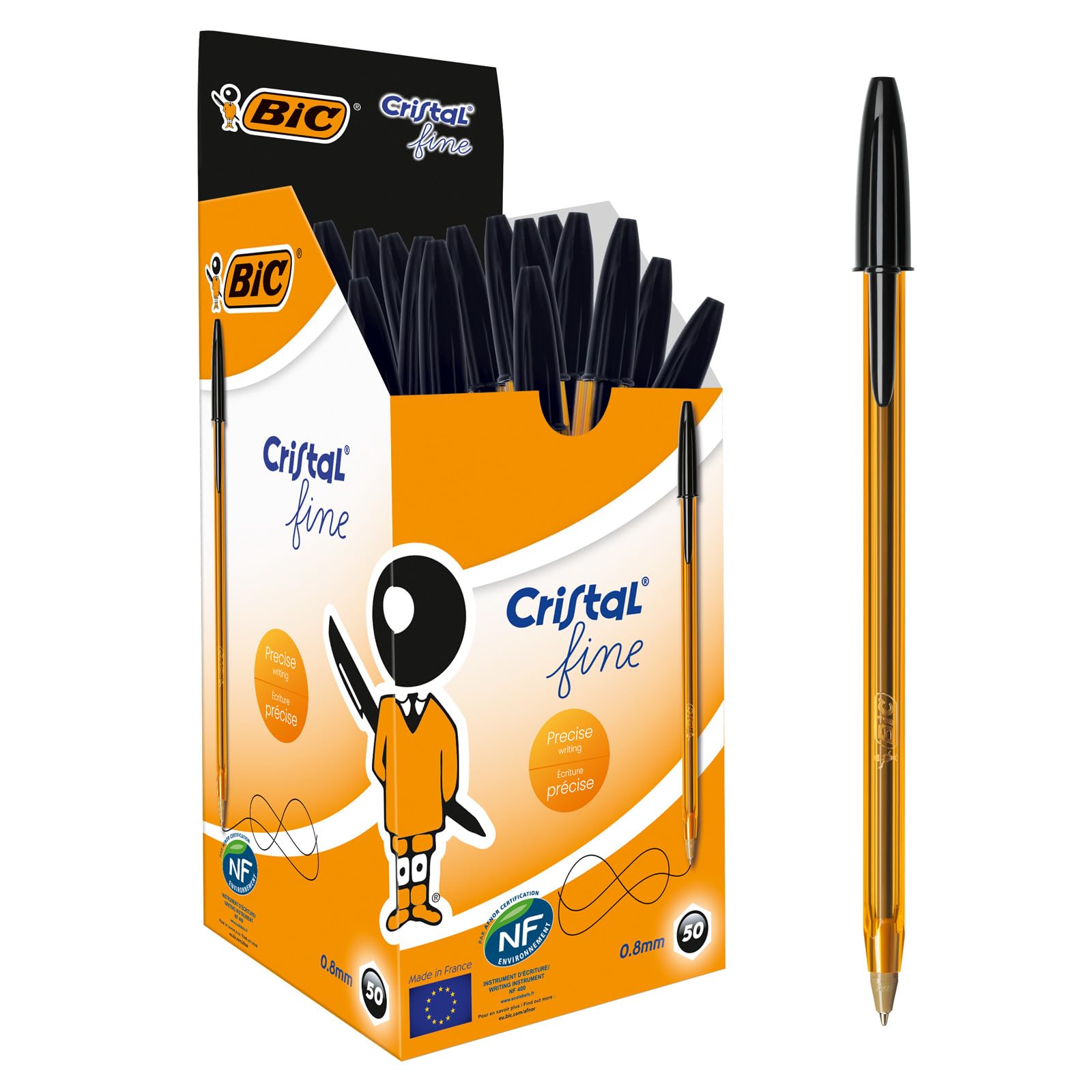 Bic Cristal Original, Ballpoint Pens, Every-Day Biro Pens with Fine ...