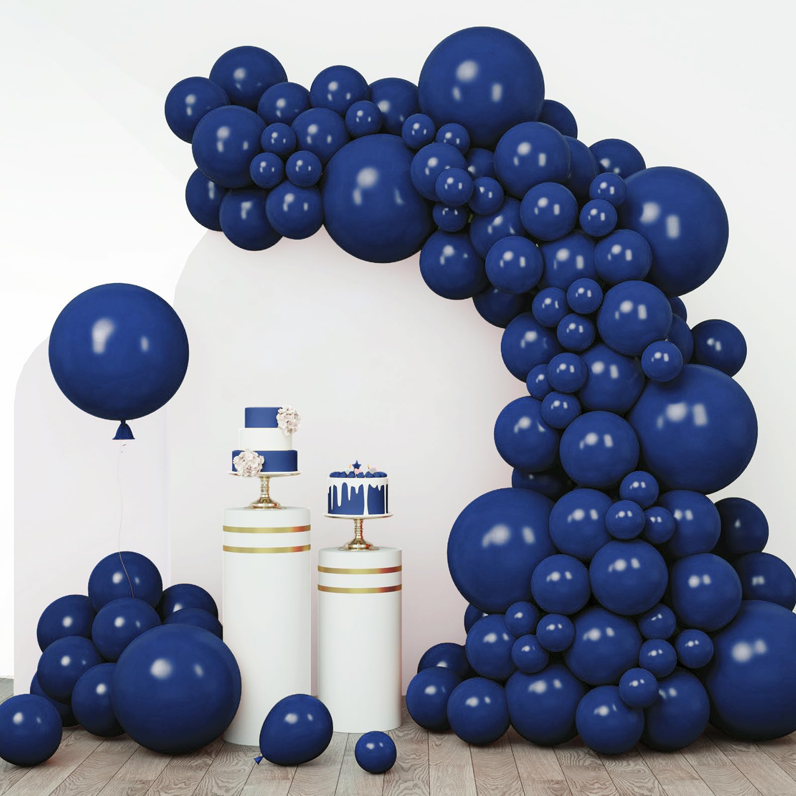 RUBFAC Navy Blue Balloons 110pcs Latex Balloons Different Sizes 18 12 ...