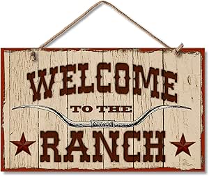 Amazon.com: Welcome to the Ranch Sign Western Plaque: Home & Kitchen
