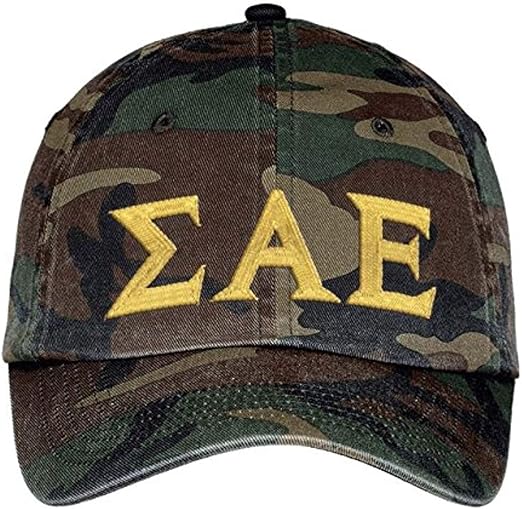 Sigma Alpha Epsilon SAE Lettered Camouflage Hat Military Camo at Amazon ...
