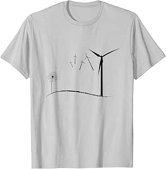 Amazon.com: Wind Turbine Kit Shirts: Dandelion Blow t-Shirt Windmill ...