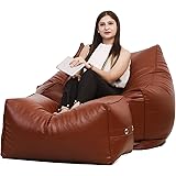 Couchette XXXL Lounge Chair Luxury Bean Bag Cover with Footrest ...