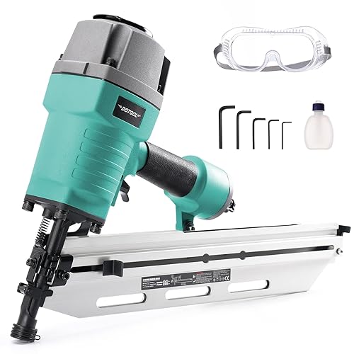 DOTOOL Framing Nail Gun 21 Degree 2-Inch to 3-1/2-Inch with Tool-Less ...