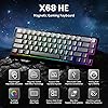 ATTACK SHARK X68 HE 8KHZ Rapid Trigger Keyboard Magnetic Switch,0.01 mm RT Accuracy,Wired RGB 60 ...